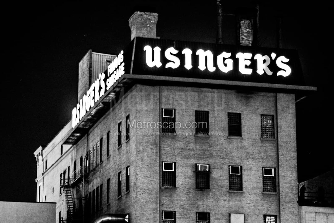 Milwaukee Pictures Black & White. Usingers Sausage Factory Black and ...