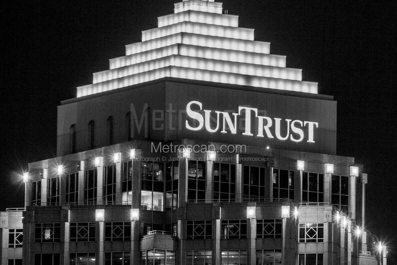 Suntrust Building Black & White Wall Art. Tampa Black and White ...