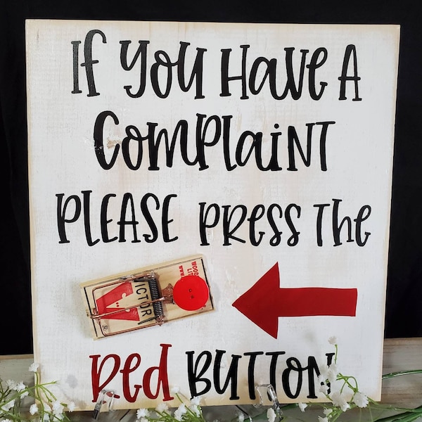 Complaint Sign - Etsy
