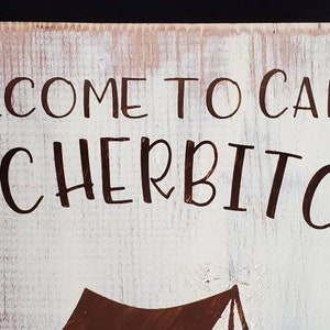 Cute and Fun Handmade Wooden Sign Saying - Welcome to Camp ...