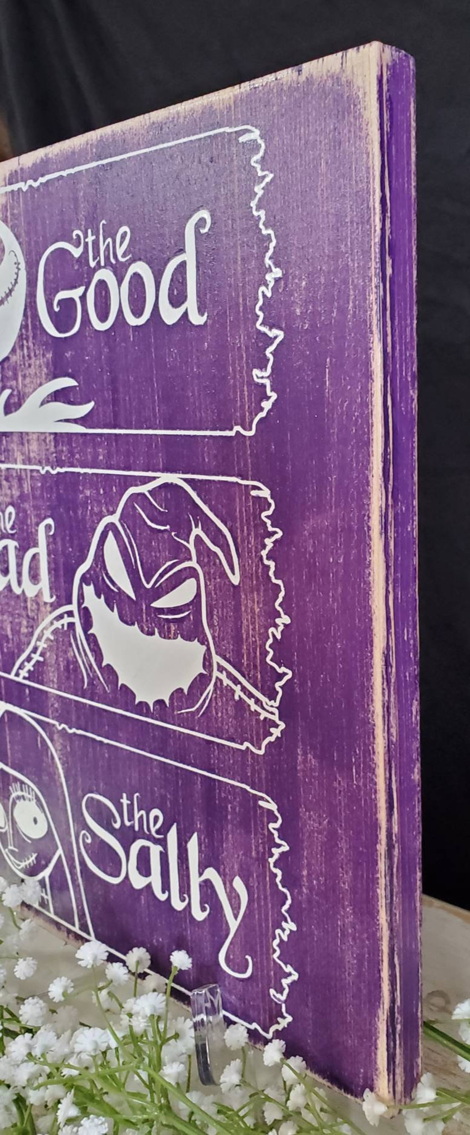 Set of 2 Cute Handmade Wooden Signs With Jack Skellington - Etsy