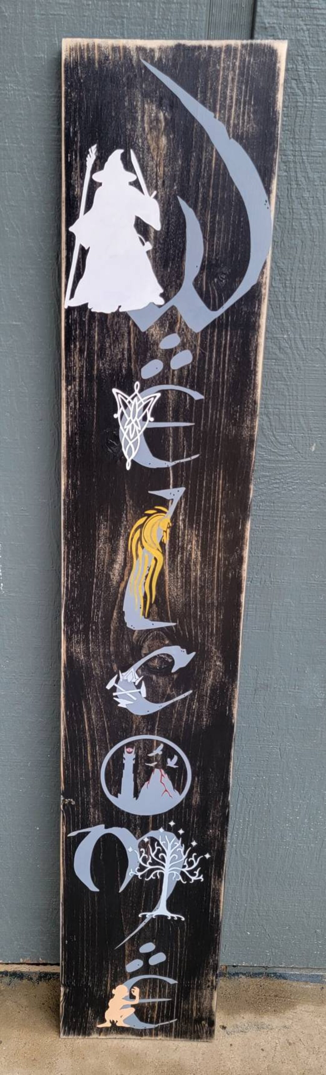 Lotring Hand Painted Wood Welcome Sign - Etsy