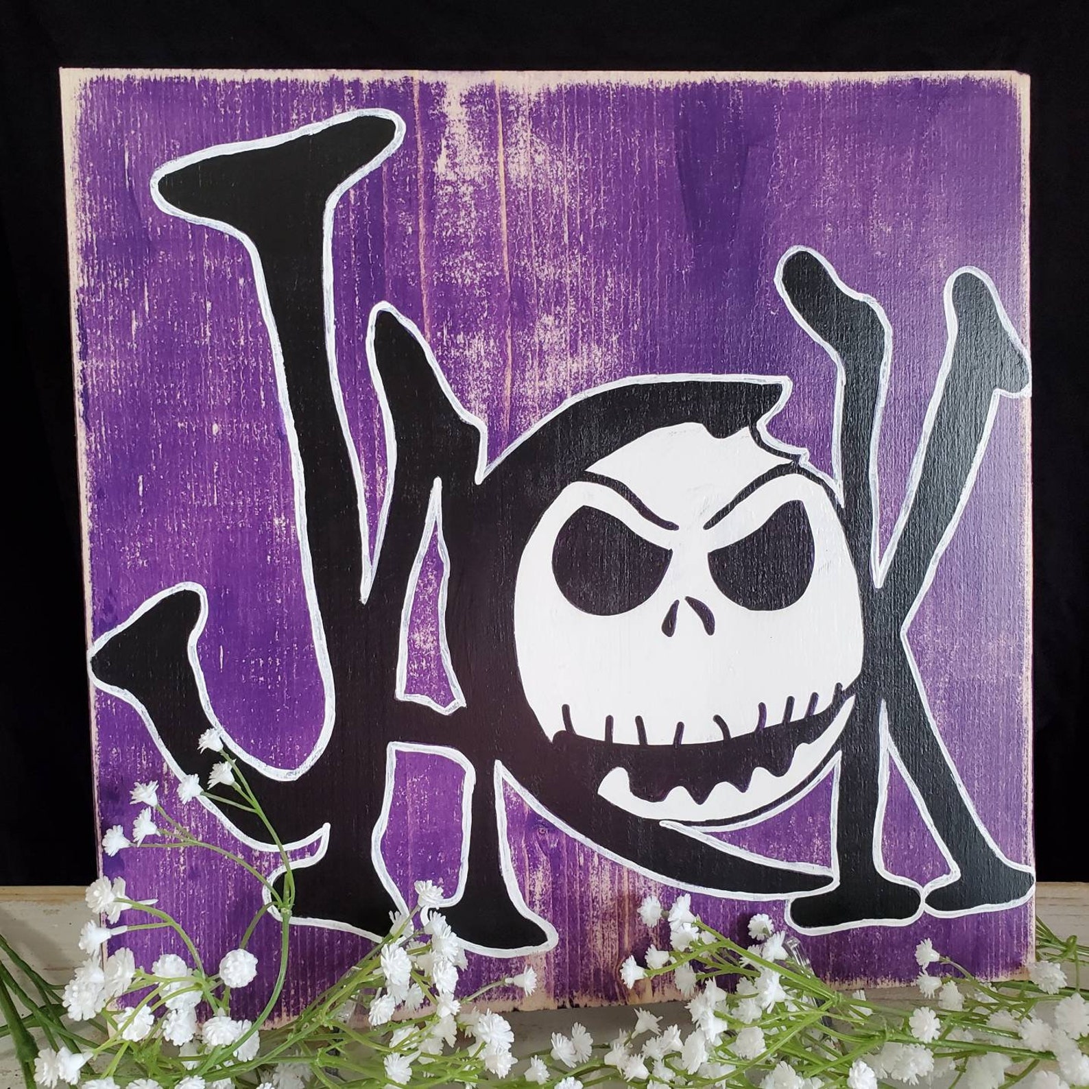 Cute Handmade Wooden Sign With Jack Skellington disney's - Etsy