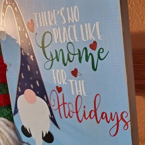 Adorable Handmade Wooden Christmas Gnome Sign With the Saying, There's ...