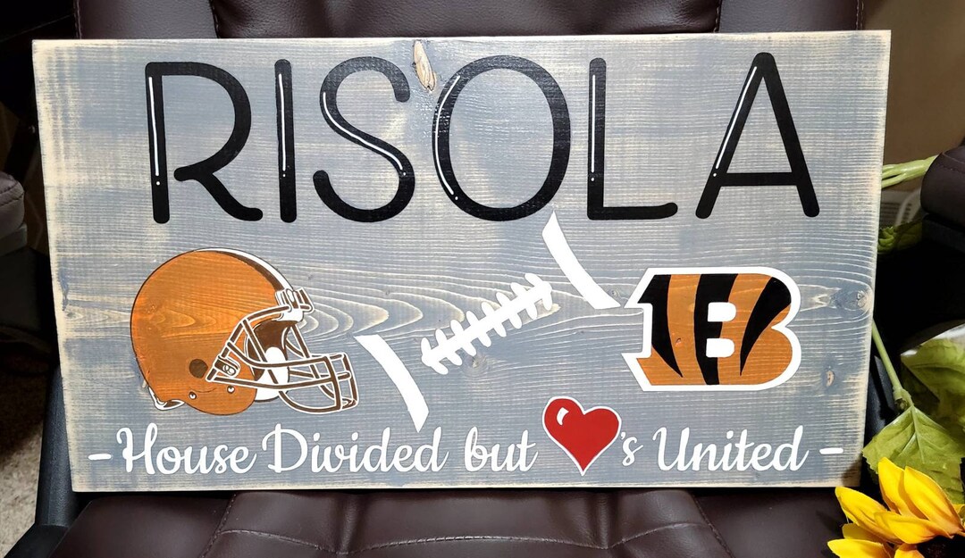 Last Name House Divided Personalized Wooden Sign With Saying- House ...