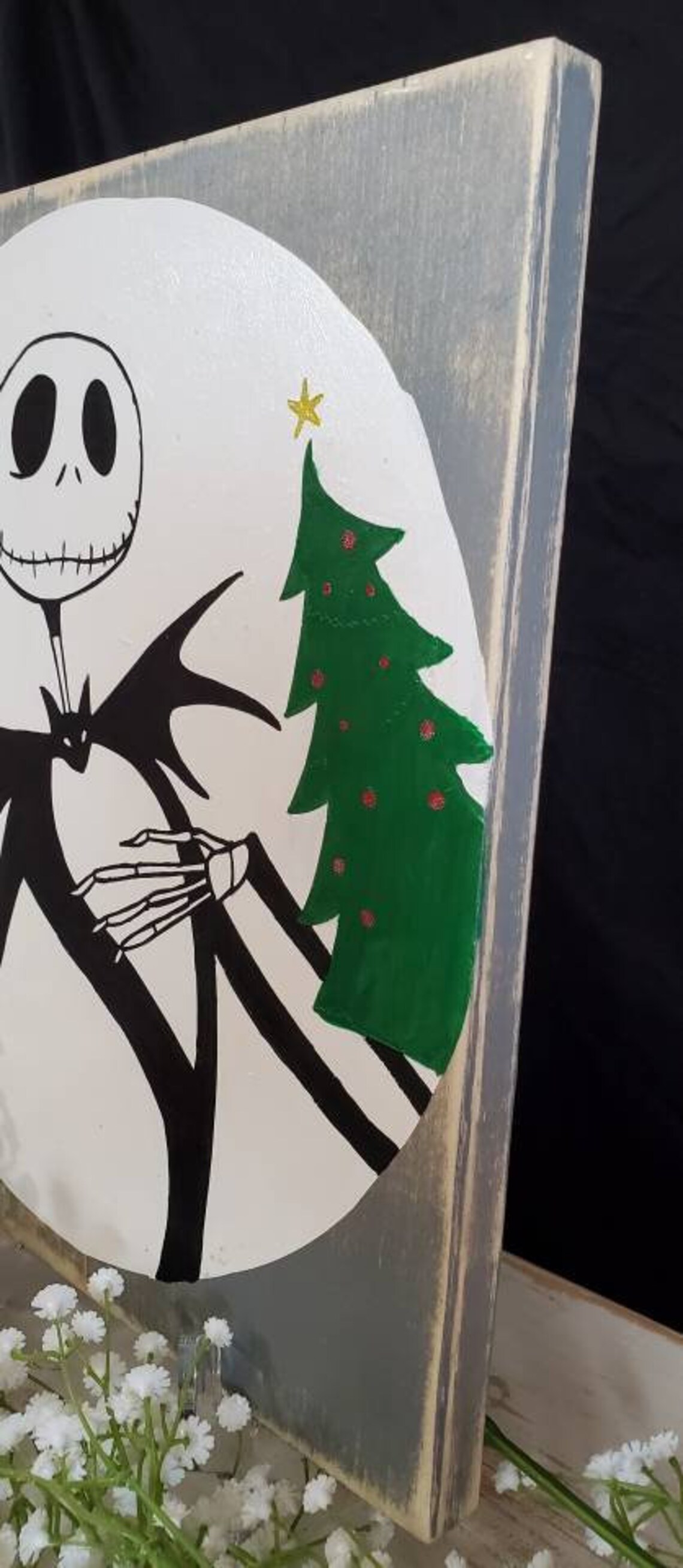 Cute Handmade Holiday Wooden Sign With Jack Skellington and - Etsy
