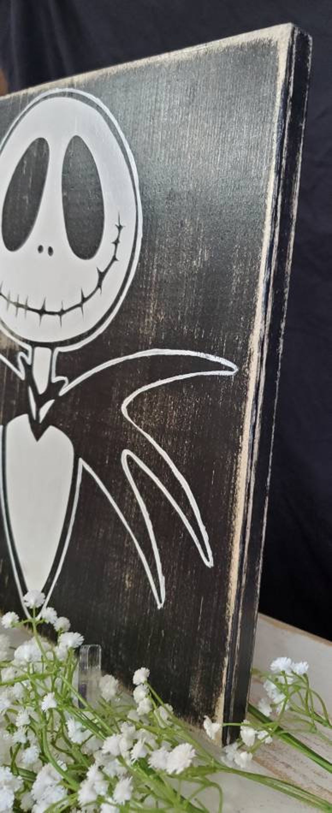 Set of 2 Cute Handmade Wooden Signs With Jack Skellington | Etsy