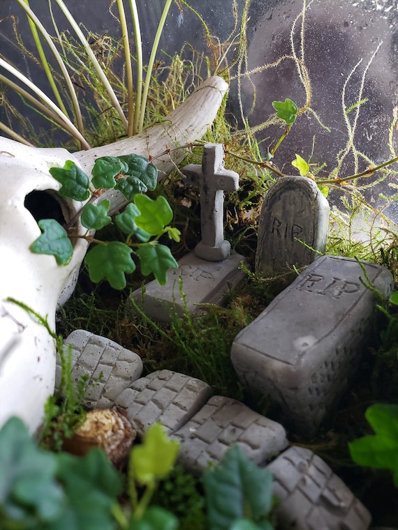 Tiny Cemetery Mausoleum Crypt Cement Potted Plant Terrarium - Etsy