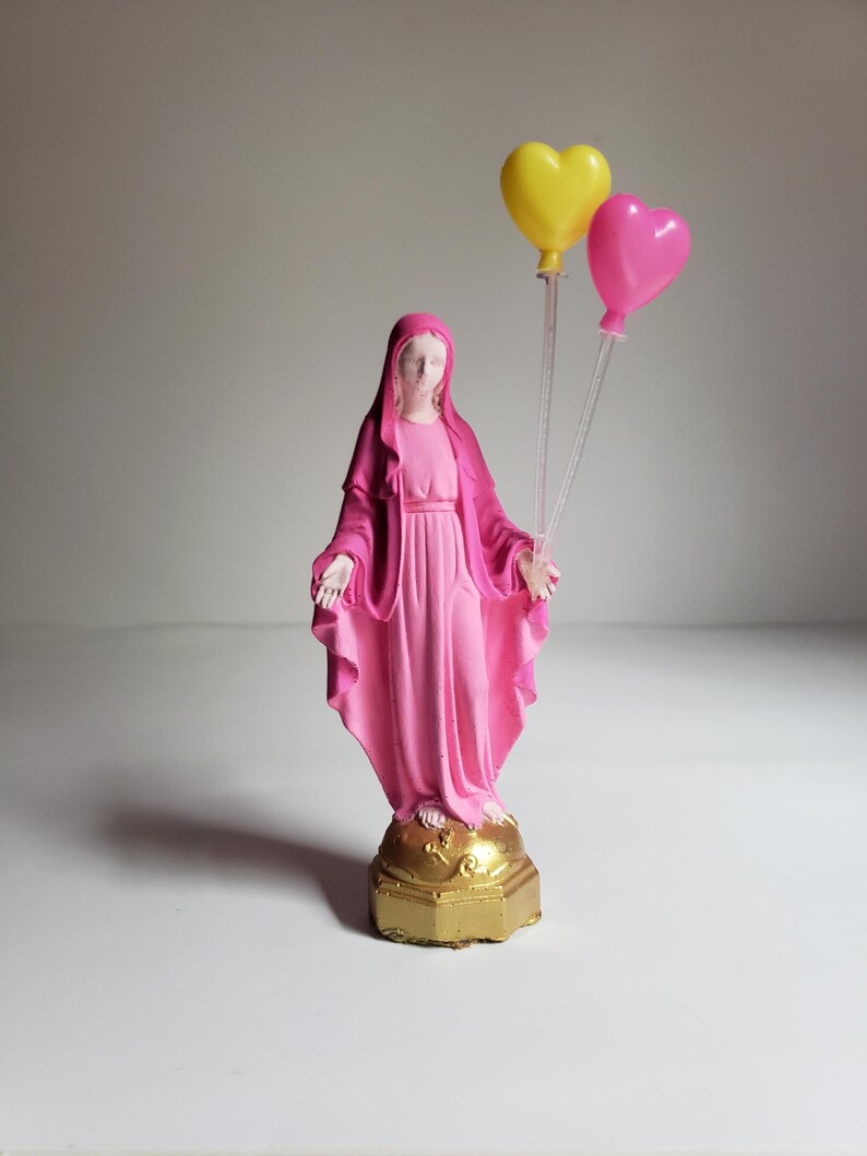 Pink Virgin Mary Statue of Mary Balloons Heart Balloon Hot Pink ...