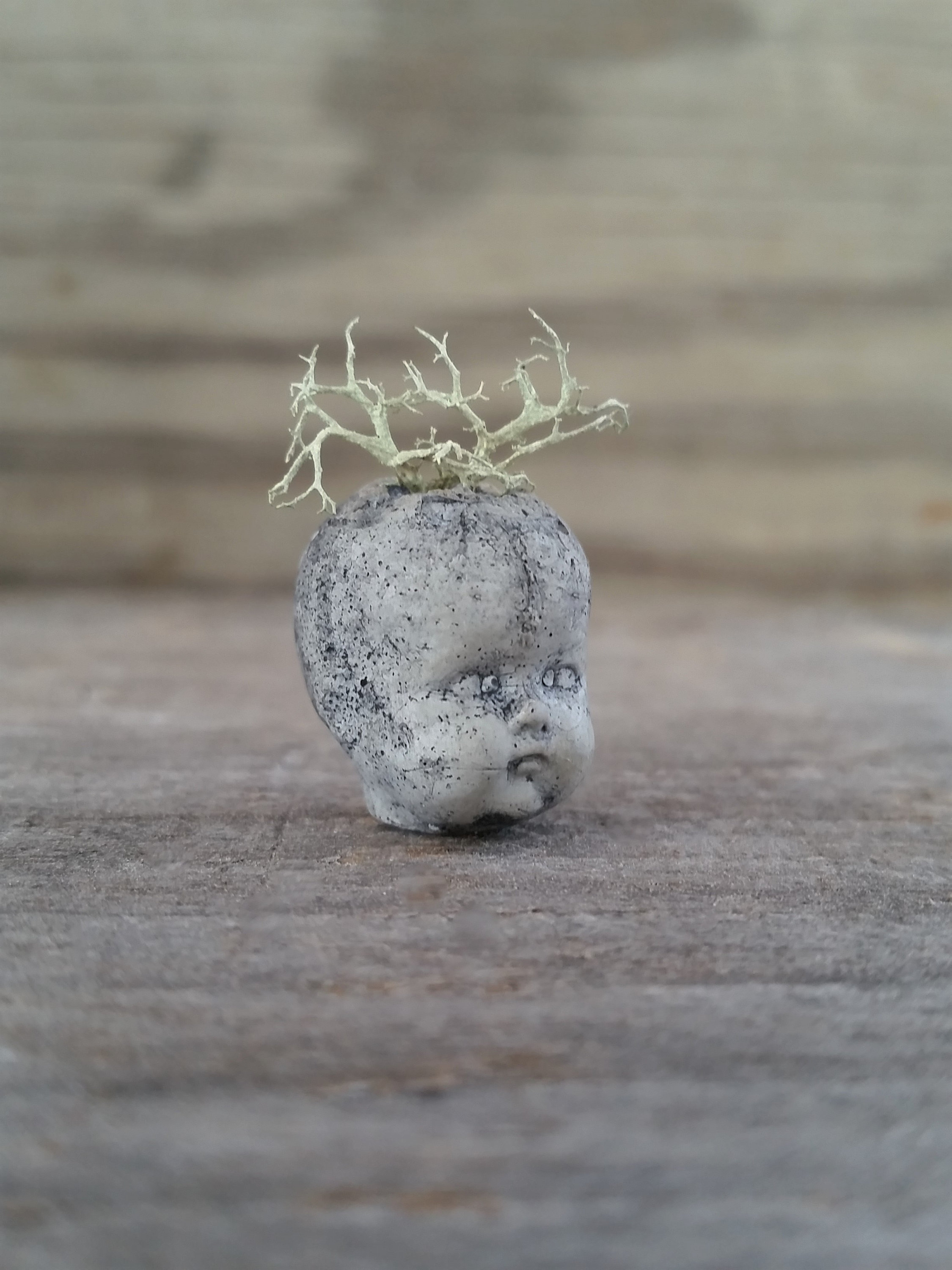 Super Tiny Baby Head Creepycute Cement Bonsai Planter - Etsy