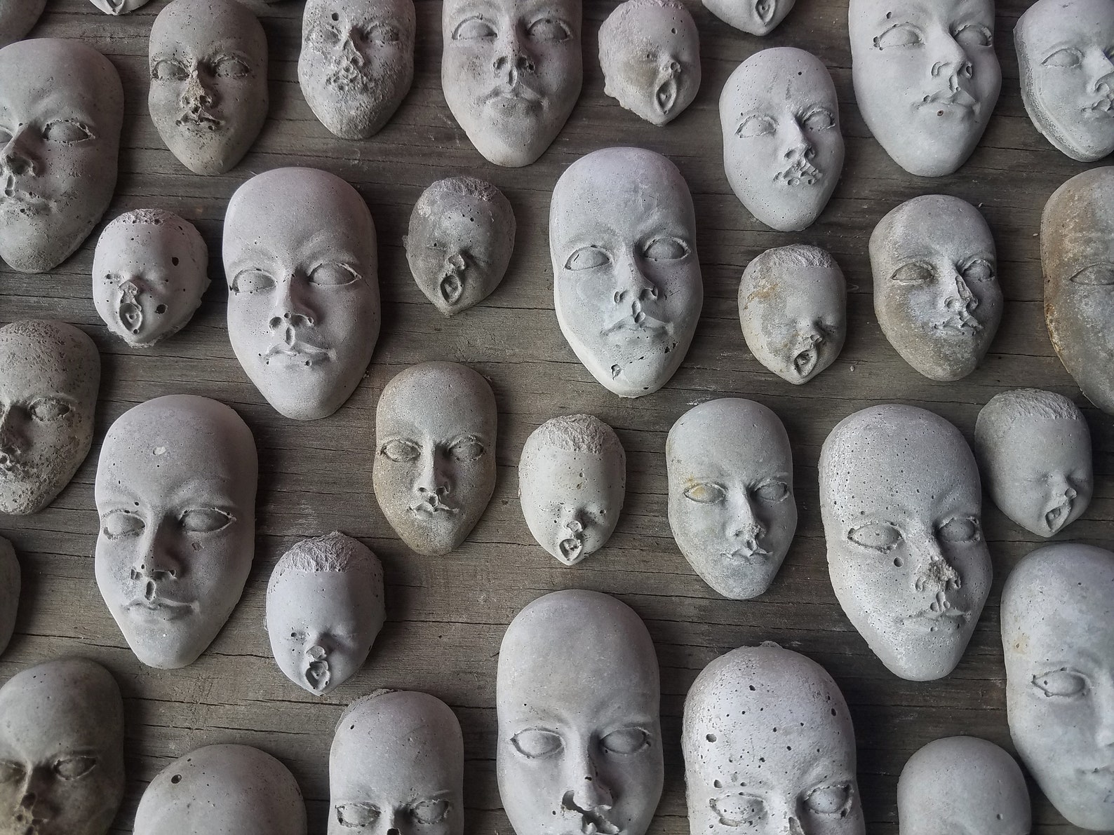 Creepy Cement Face Decorations for Potted Plants or Fairy - Etsy Canada