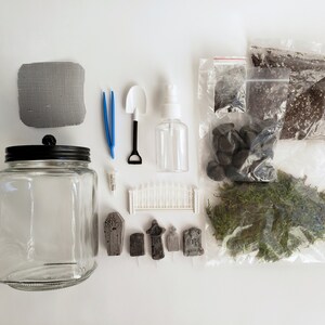 Cemetery Terrarium Kit DIY Build Your Own Terrarium Spooky Halloween ...