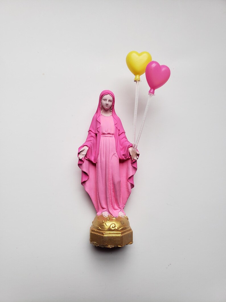 Pink Virgin Mary Statue of Mary Balloons Heart Balloon Hot Pink ...