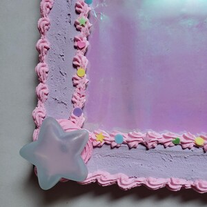 Fake Cake Frosting Icing Picture Frame Pastel Star Pop Art Cute Kawaii ...