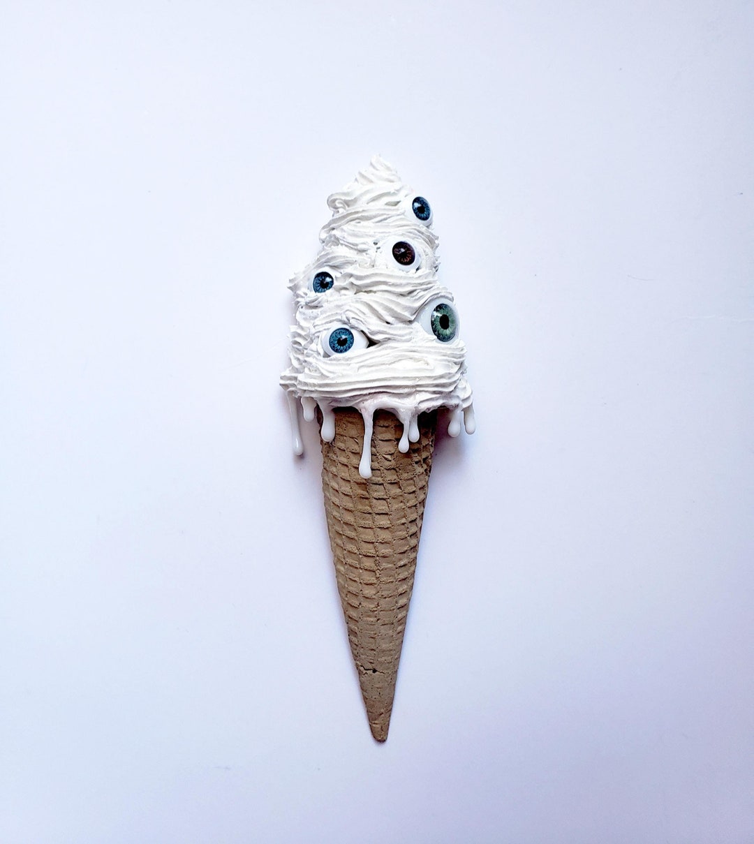 Ice Cream Cone Eye Scream Dripping Melty Pop Art Yamikawaii Creepycute ...