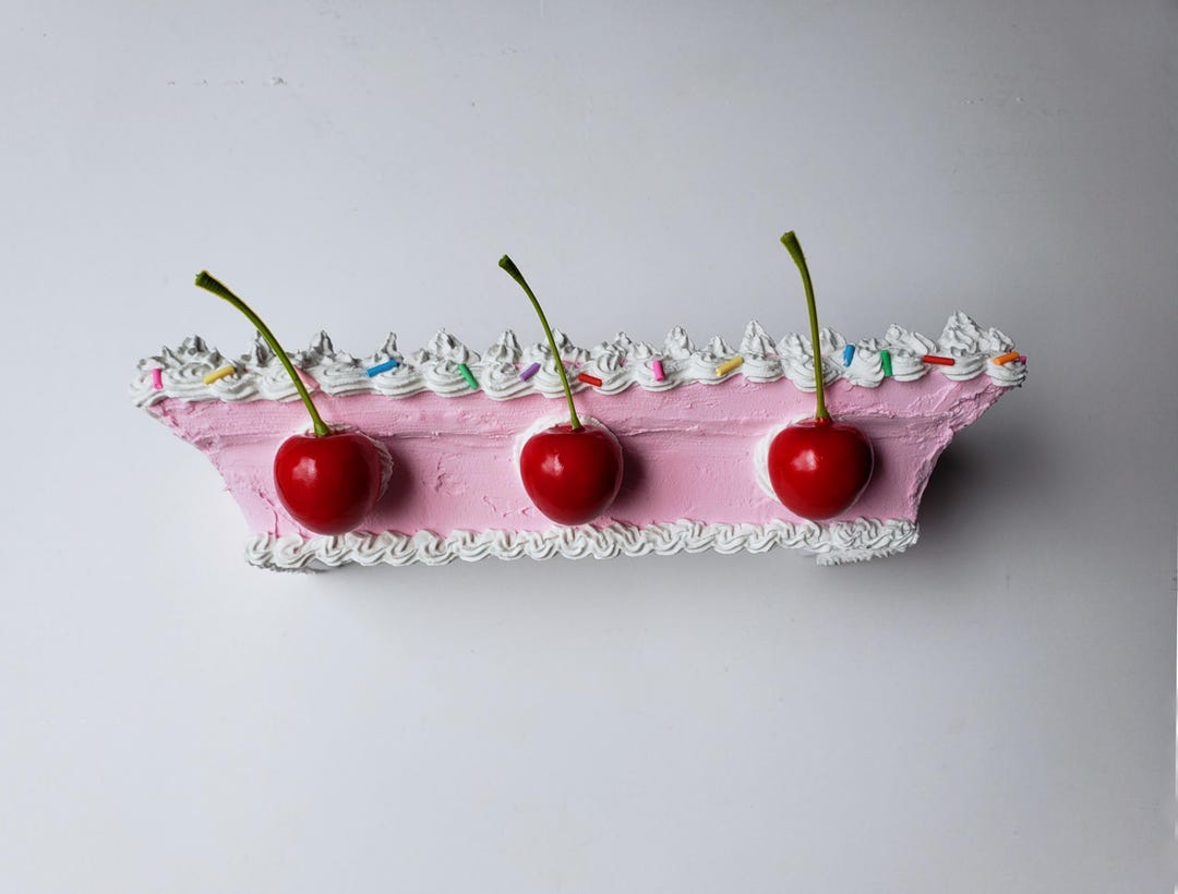 Fake Cake Frosting Icing Wall Shelf Floating Shelf 3D Cake Pop Art Cute ...