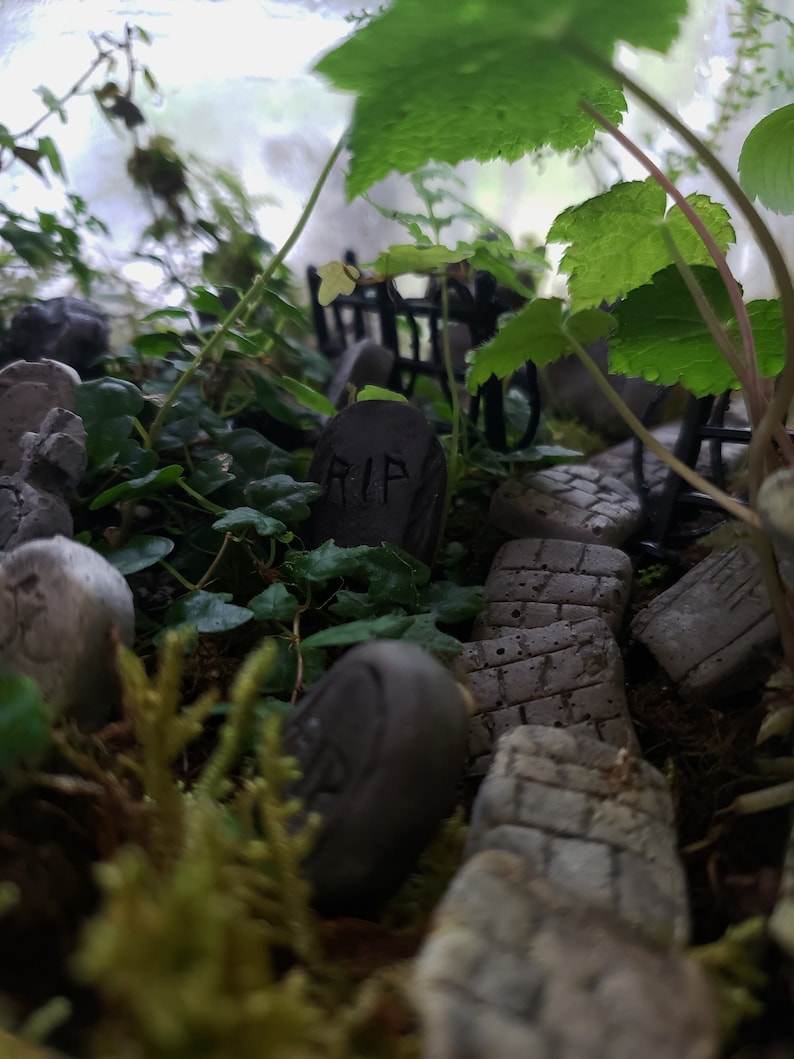 Tiny Mini Cemetery Headstone Tombstone Concrete Potted Plant - Etsy UK
