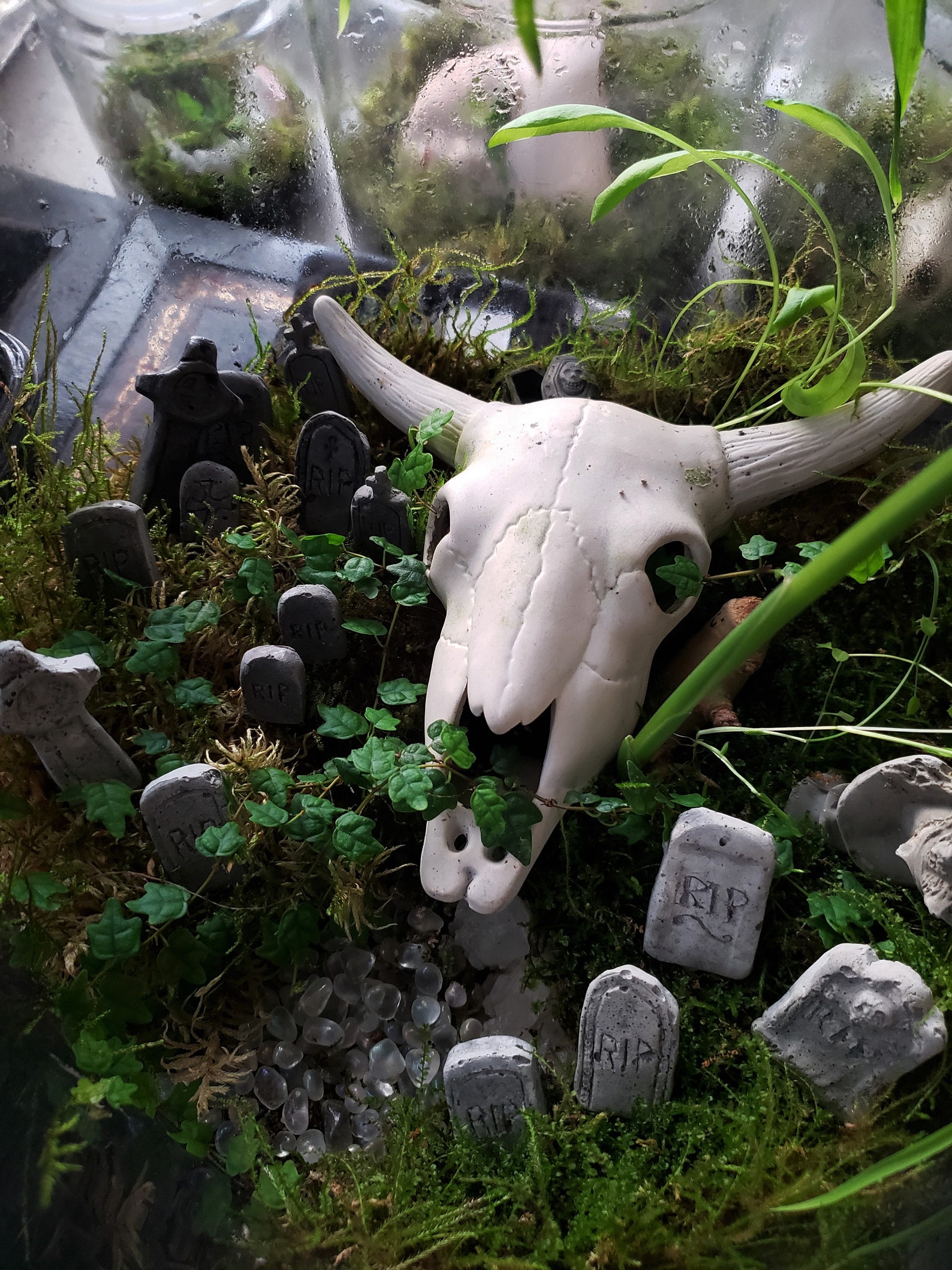 Tiny Mini Cemetery Headstone Tombstone Concrete Potted Plant - Etsy UK