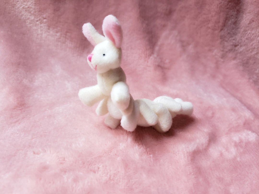 Mini Tiny Long Bunny Centipede Teddybear Bunny Rabbit White Creepycute ...