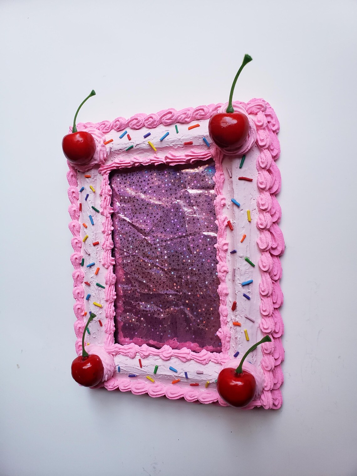 Fake Cake Frosting Icing Sprinkles Cherry on Top Photo Picture Frame ...