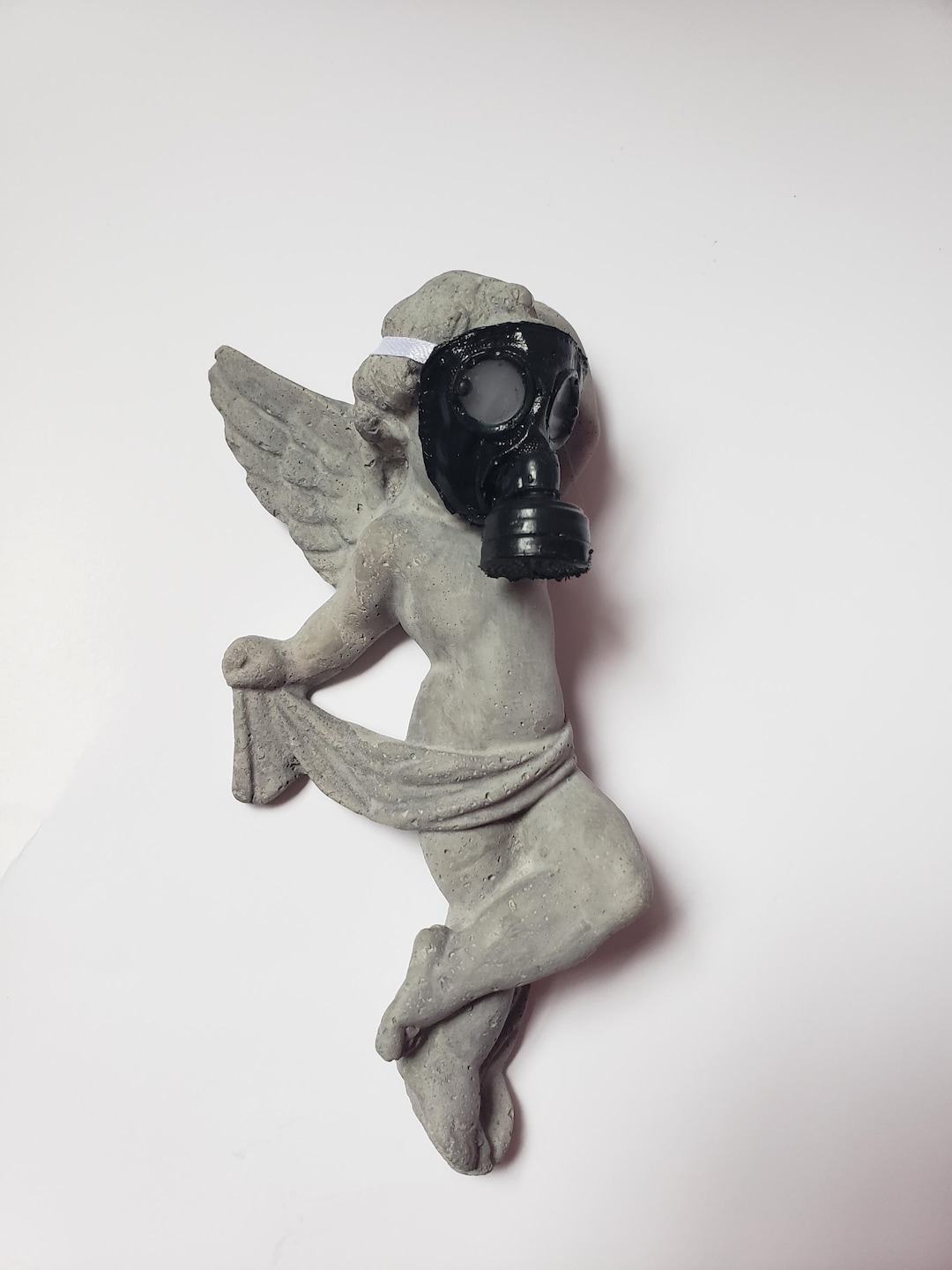 Gas Mask Wallhanging Cherub Angel Wall Statue Apocalypse Art Statue ...