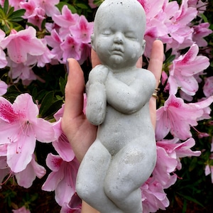 Creepy Cement Baby Infant Garden Decorations Decor for Potted Plant ...