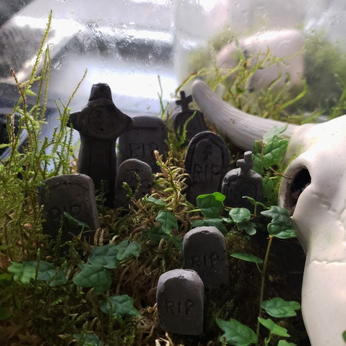 Tiny Cemetery Mausoleum Crypt Cement Potted Plant Terrarium - Etsy