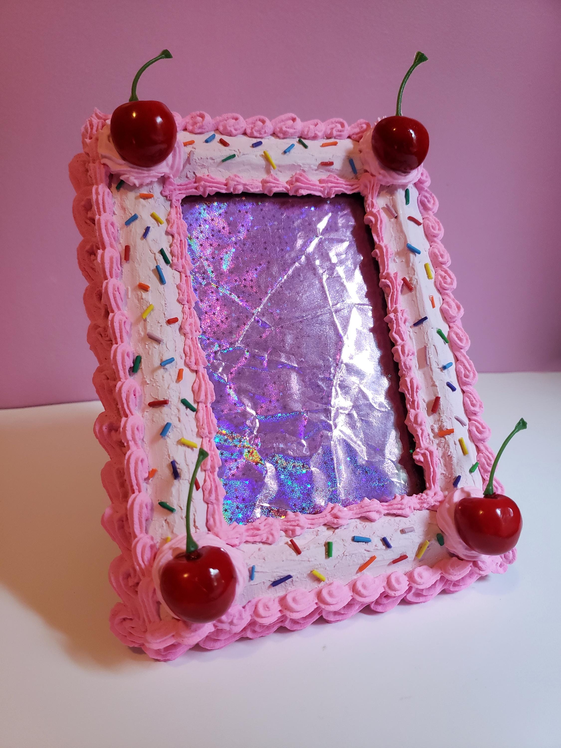 Fake Cake Frosting Icing Sprinkles Cherry on Top Photo Picture Frame ...