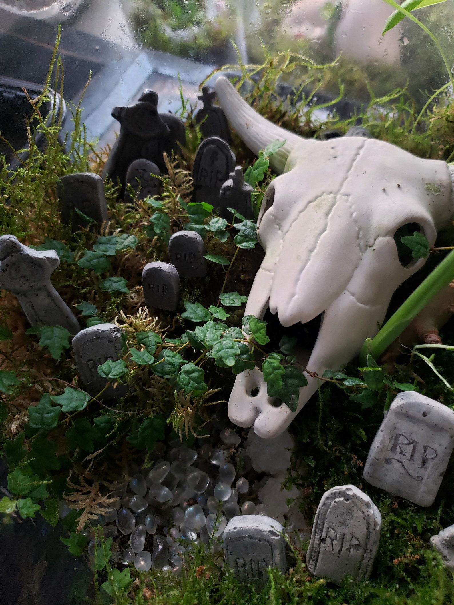 Tiny Mini Cemetery Headstone Tombstone Concrete Potted Plant - Etsy