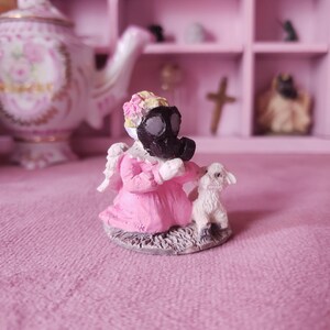 Gas Mask Praying Angel Girl Lamb Figurine - Etsy