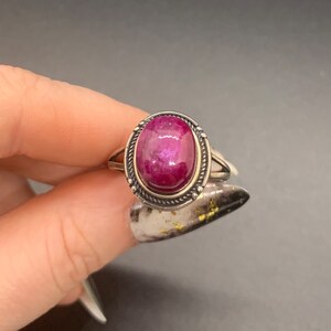 High Quality Star Ruby .925 Sterling Silver Adjustable Ring - Etsy