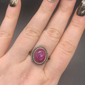 High Quality Star Ruby .925 Sterling Silver Adjustable Ring - Etsy