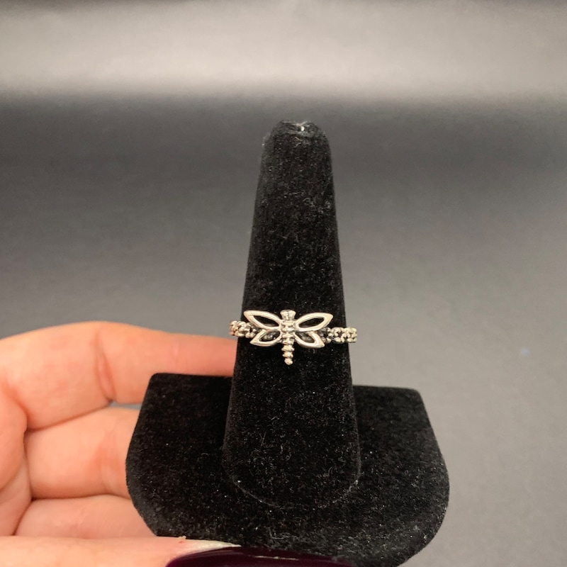 Silver Dragonfly Ring - Etsy