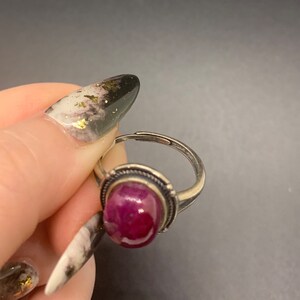 High Quality Star Ruby .925 Sterling Silver Adjustable Ring - Etsy