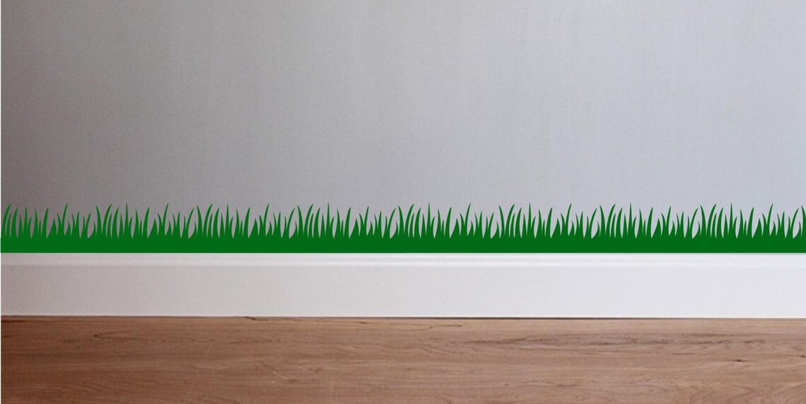 Grass Border Wall Decal TWENTY FEET Removeable for Wall - Etsy