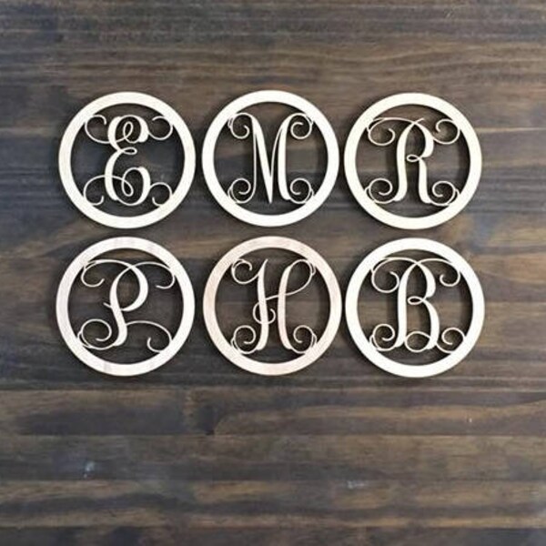 4 Letter Circle - Etsy