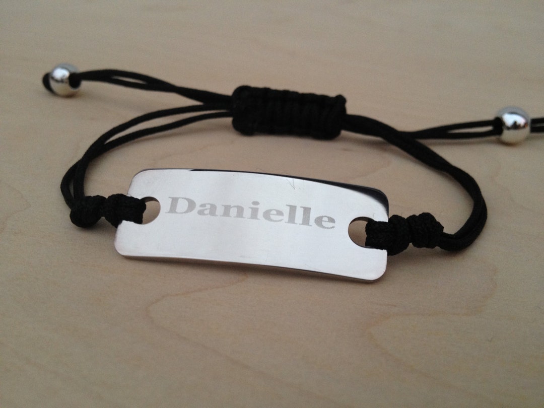 Engraved Stainless Steel Adjustable Cord Bracelets 8 Color Choices - Etsy