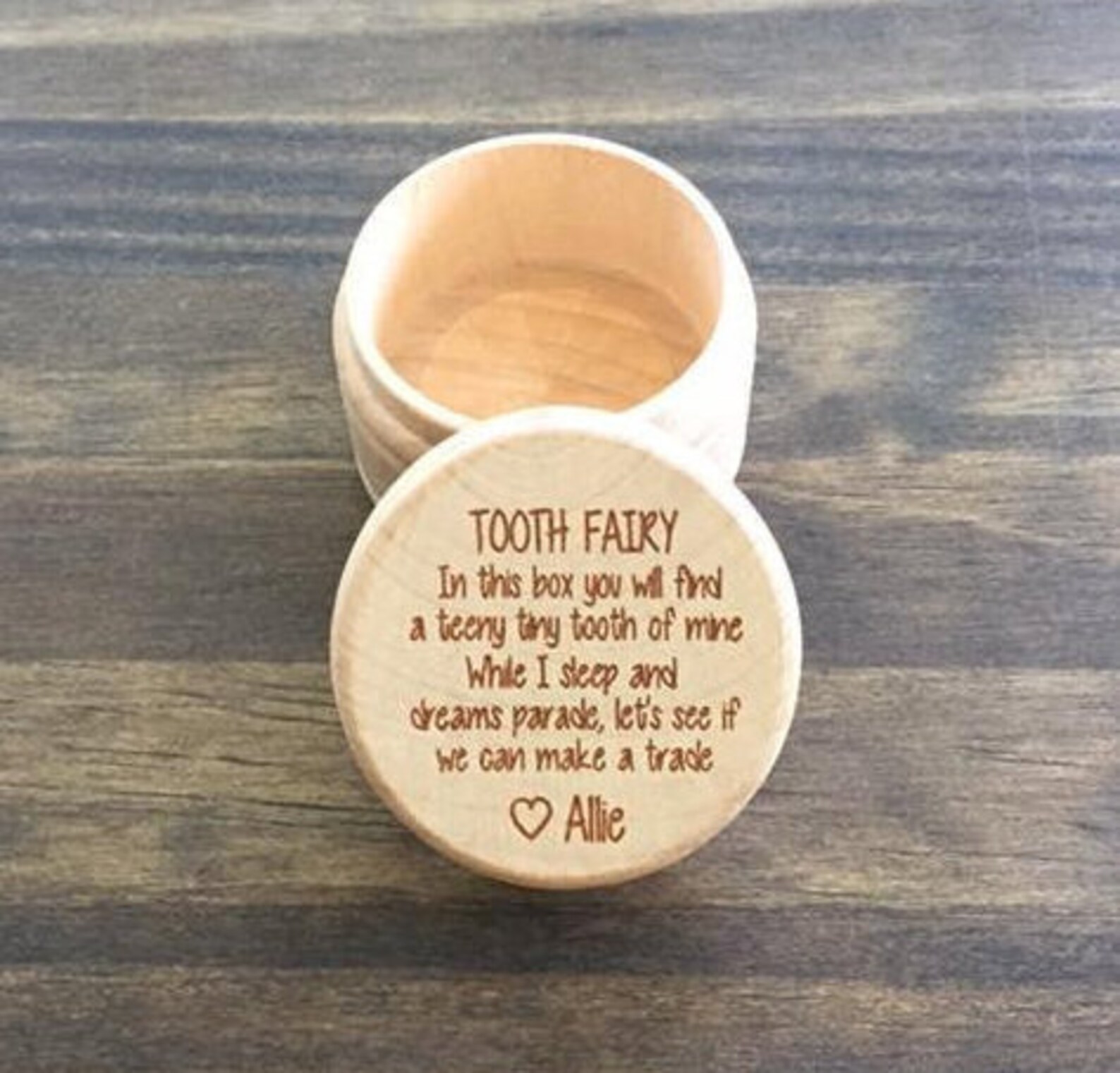 Personalized Wood Tooth Fairy Box Laser Engraved Kids - Etsy