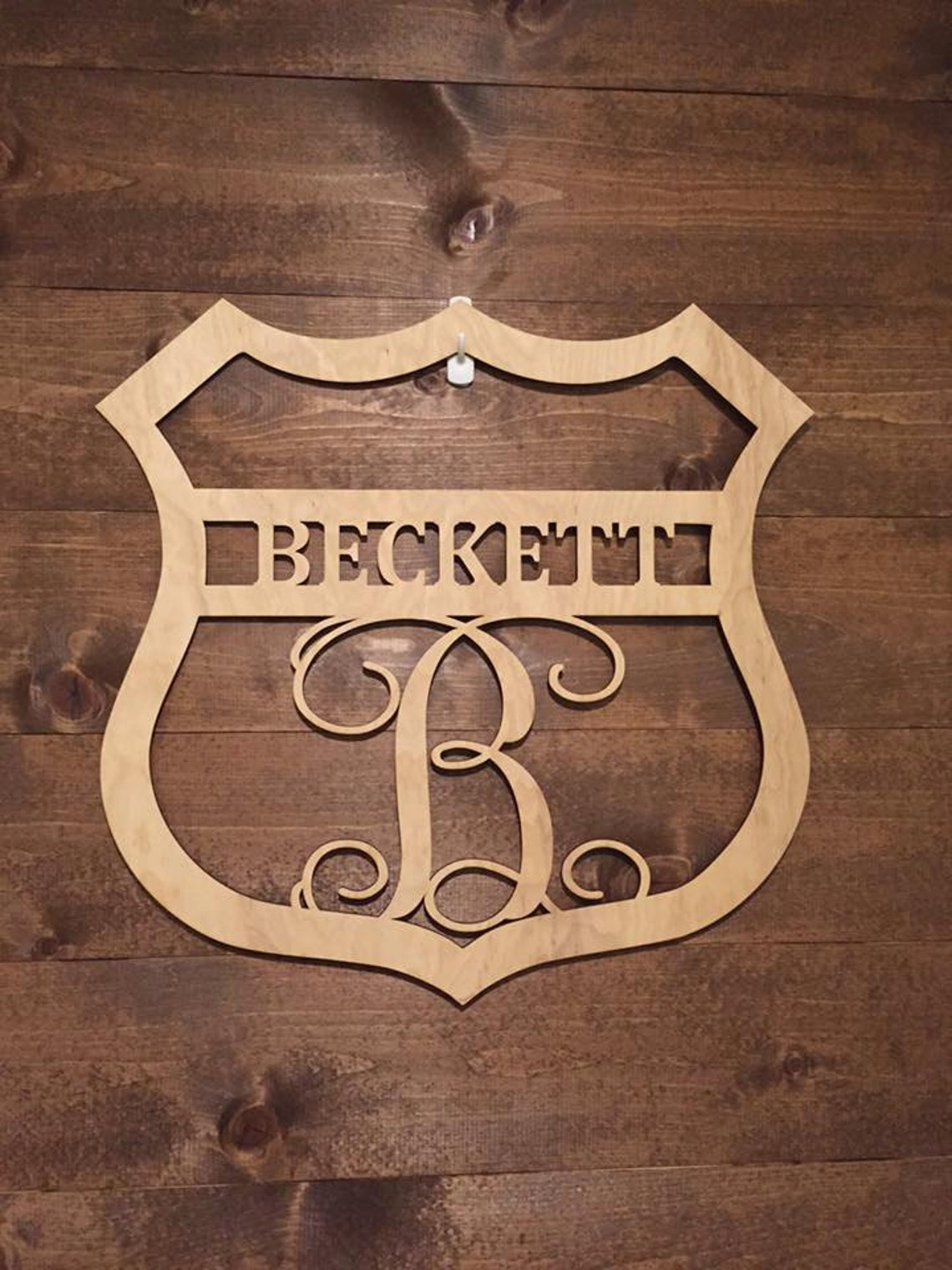 18 Wood Police Badge Monogram Laser Cutout Shape | Etsy