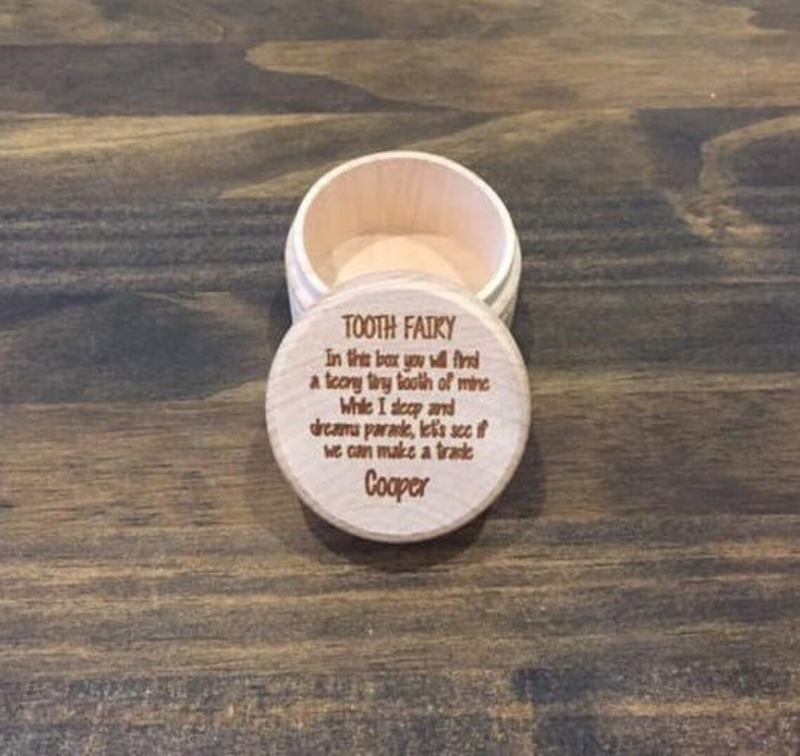 Personalized Wood Tooth Fairy Box Laser Engraved Kids - Etsy