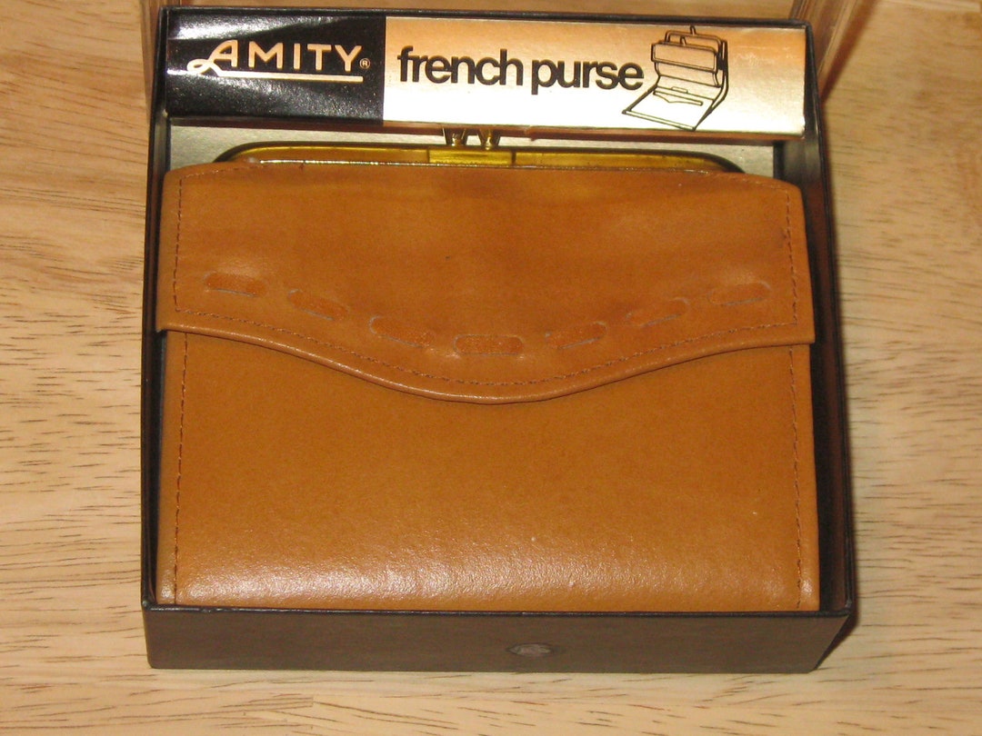 Vintage Amity Rust Color Leather Wallet With Case - Etsy