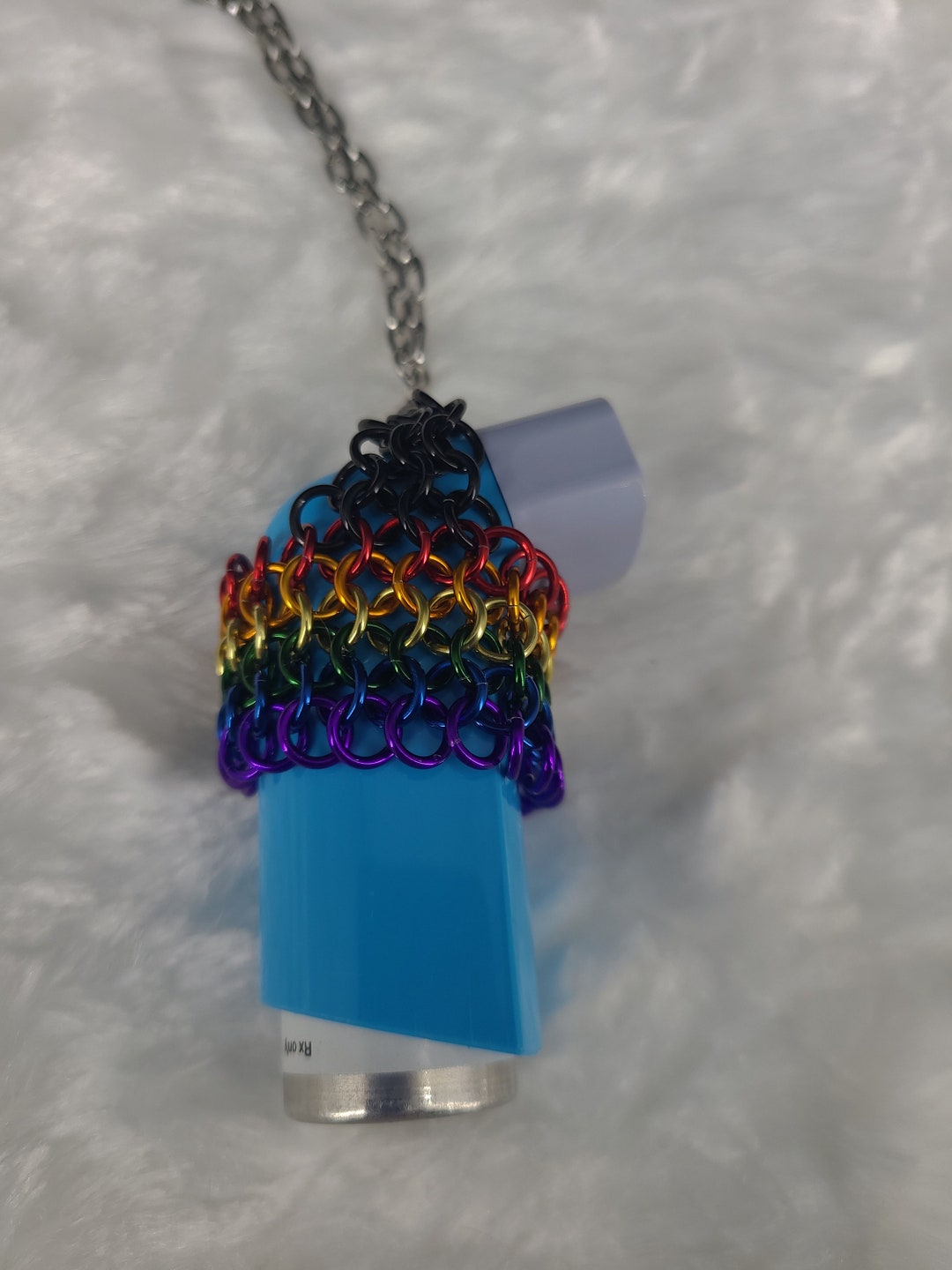 Chainmaille Inhaler Holder (rainbow) - Etsy