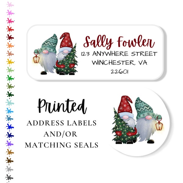 Gnome Christmas Tags - Etsy