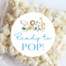 Ready to Pop Stickers, A02, Popcorn Labels for Baby Shower, Jungle ...