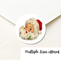 Santa Stickers - Etsy