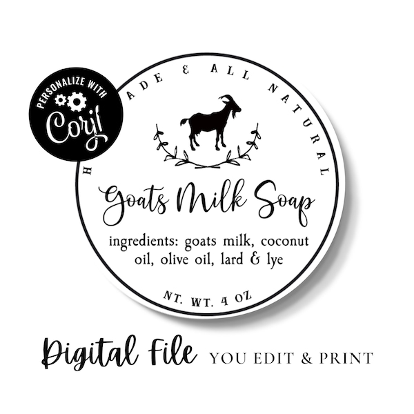 Printable Goat Sticker - Etsy