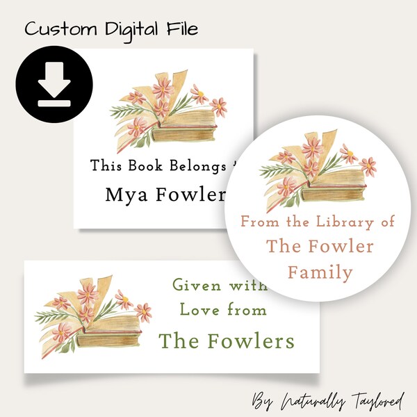 Book Plates Stickers - Etsy
