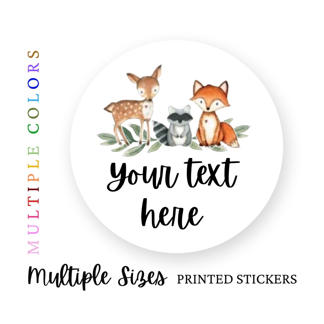 Woodland Animals Baby Shower, Woodland Stickers for Baby Shower, Baby ...