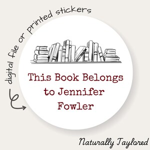 From the Library Of, This Book Belongs to Labels, Custom Book Label ...