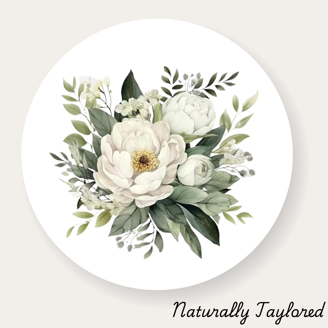 K59, Greenery Floral Envelope Seal, Greenery Floral Seal for Envelope ...